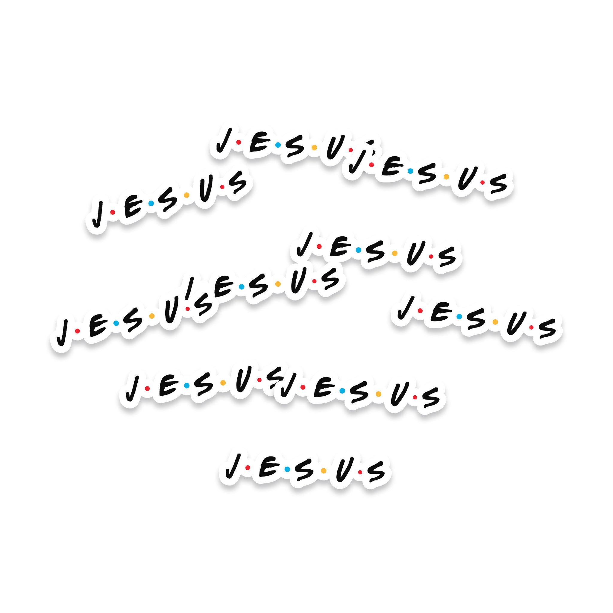 Jesus "Friends" Parody Sticker – WWJD Gear